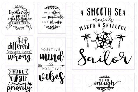 Inspirational Quote SVG Cut File Bundle By Caluya Design TheHungryJPEG