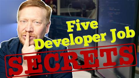 5 software job secrets from a senior developer youtube