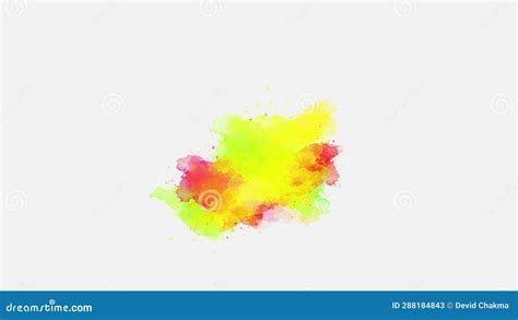 Water Color Paint Brush Stroke Ink Splatters Transition Animation