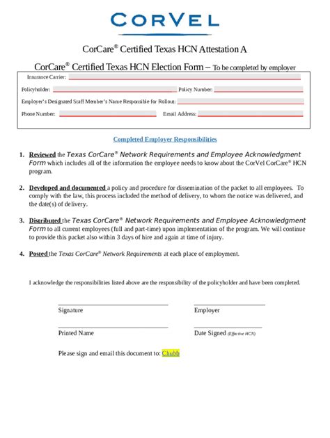 Hcn Implementation Attestation Doc Template PdfFiller
