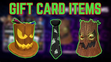New Roblox Gift Card Items Roblox Halloween October Youtube