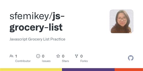 GitHub Sfemikey Js Grocery List Javascript Grocery List Practice