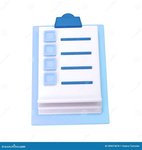 3d White Clipboard Icon Task Management Todo Check List On Blue Plane