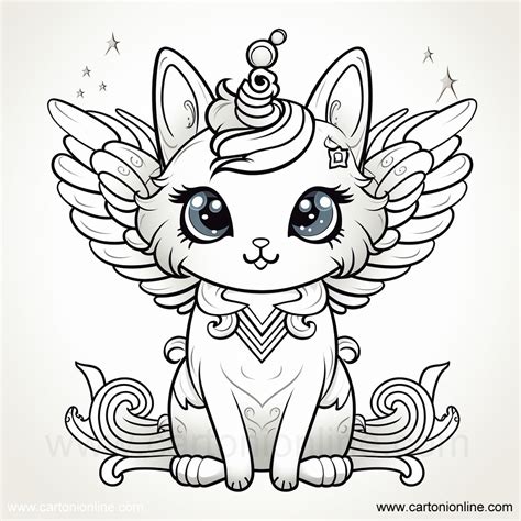 Ausmalbilder Einhorn Katze