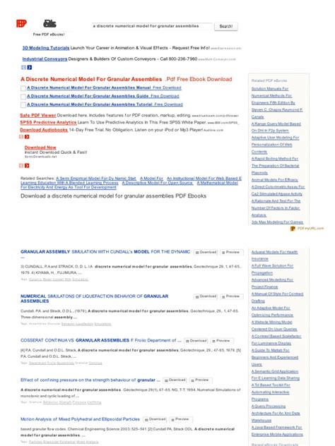 a discrete numerical model for granular assemblies pdf pdf scientific modeling areas of