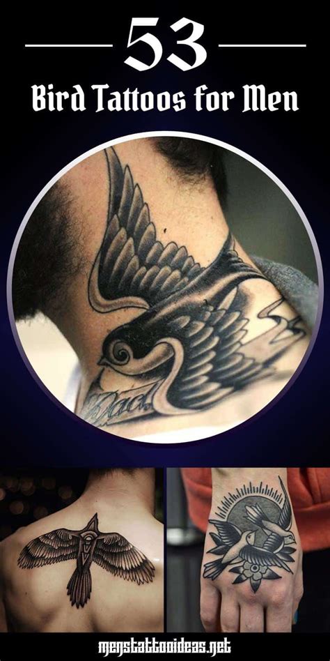 Black Bird Tattoos On Chest
