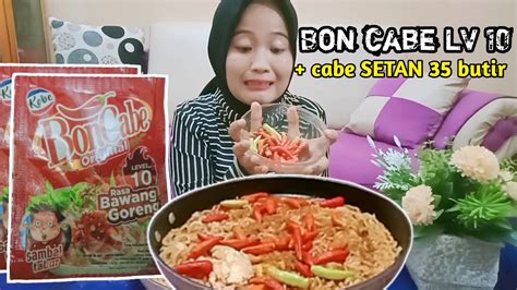 GILA MUKBANG MIE PAKAI CABE SETAN 35 BUTIR BON CABE LEVEL 10 YouTube