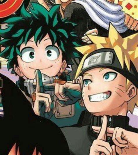 Deku And Naruto And Luffy Stand Together