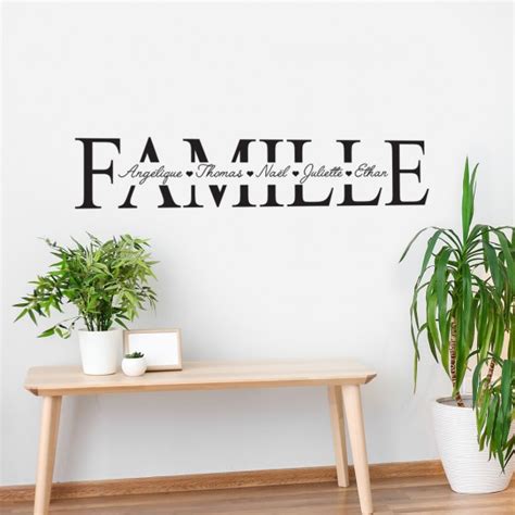 Stickers Famille Personnalis Avec Pr Noms Stickers Muraux Famille