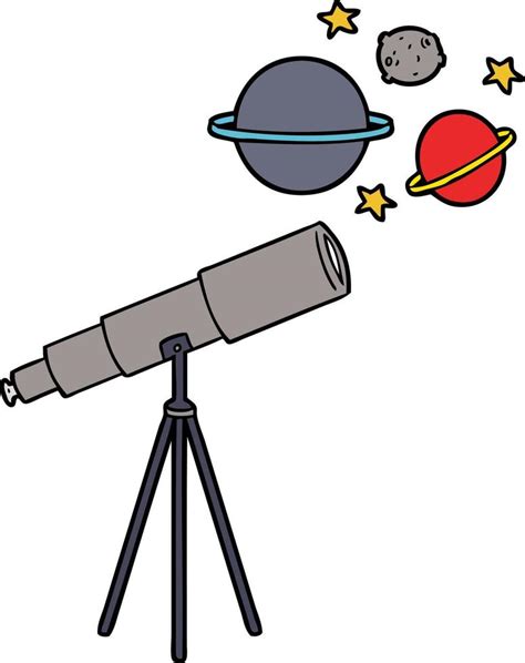 Telescopio De Dibujos Animados De Vector 12415419 Vector En Vecteezy