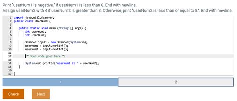 solved print usernum1 is negative if usernum1 is less than