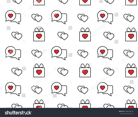 Heart Background Seamless Love Valentines Day Stock Vector Royalty