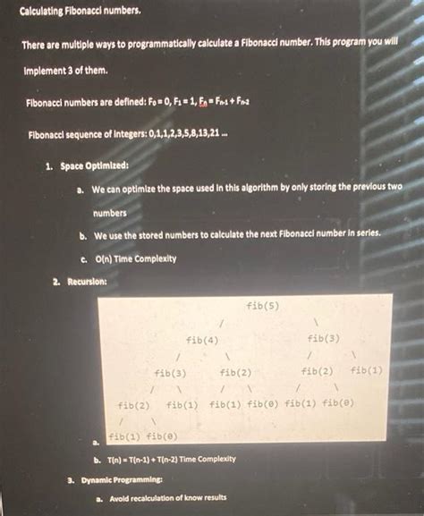 Solved Calculating Fibonacci Numbers There Are Multiple Chegg