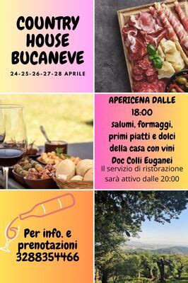 Gli Apericena Di Aprile Sui Colli Euganei Country House Il Bucaneve