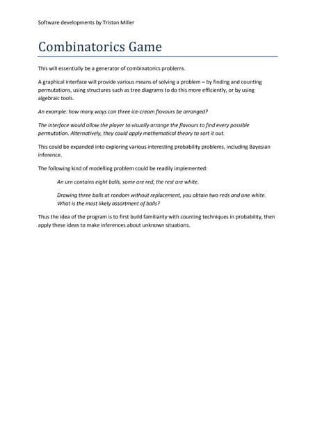combinatorics game pdf