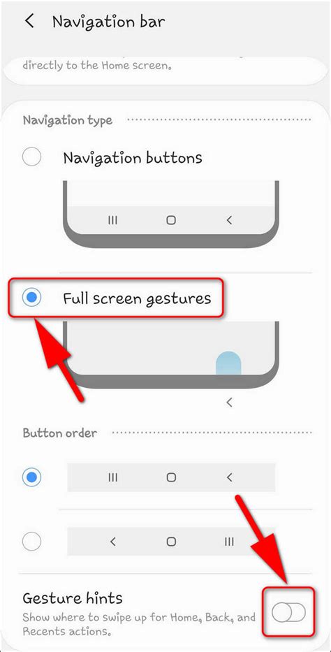 Enable Full Screen Gestures Mode Hide Navigation Bar On Galaxy S