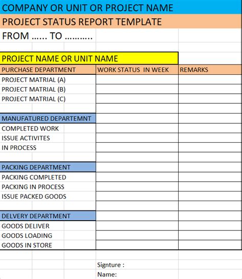 The Project Status Sheet Is Shown In This Image