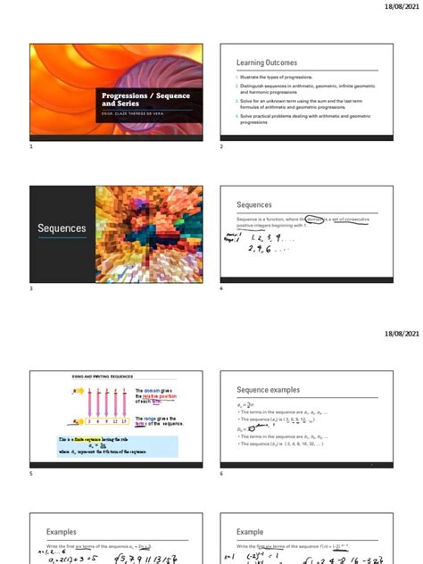 progressions sequences and series pdf sequence summation