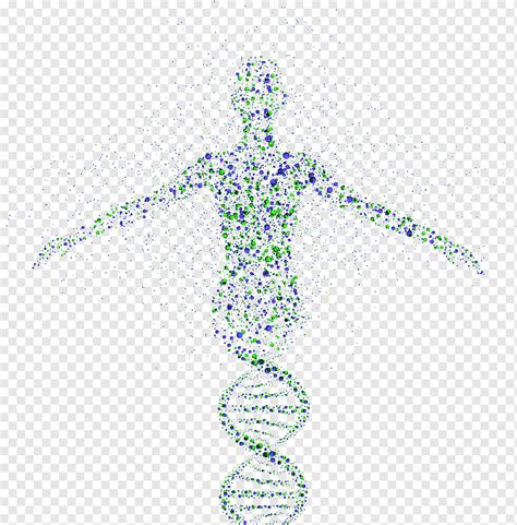 Ilustraciones de ADN humano verde y azul Genética Pruebas genéticas