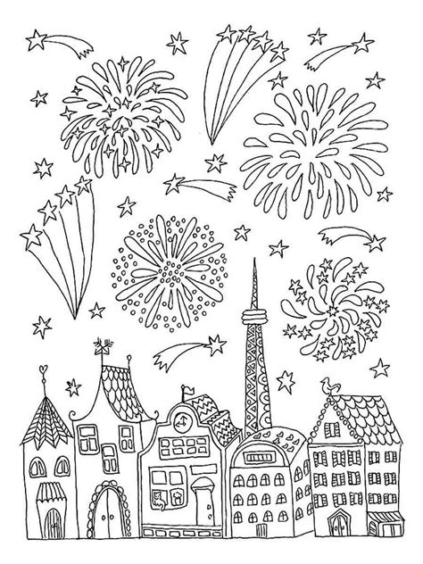 Desenhos De Fogos De Artif Cio Para Colorir E Imprimir