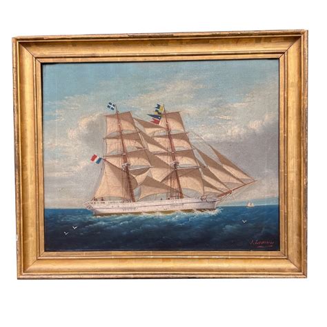 Proantic Huile Sur Toile la Goélette