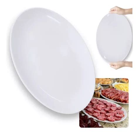 Kit 12 Pratos 33cm Travessa Oval Buffet Restaurante Melamina MercadoLivre