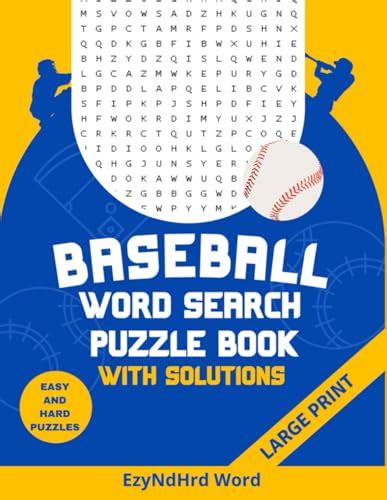 Baseball Word Search Puzzle Book Large Print Baseball Word Search For