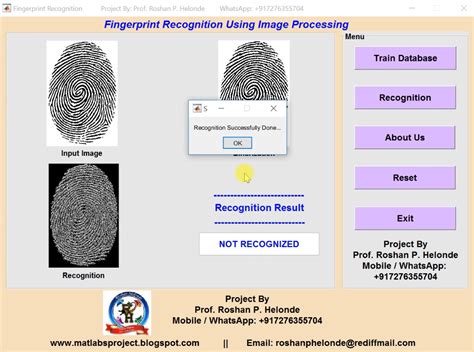 fingerprint recognition using matlab project source code ~ engineering projects