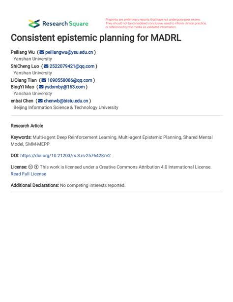 pdf consistent epistemic planning for multiagent deep reinforcement learning