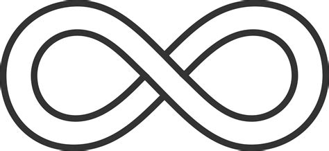 Infinito Infinito L Nea Icono Simple Moderno Plano Vector