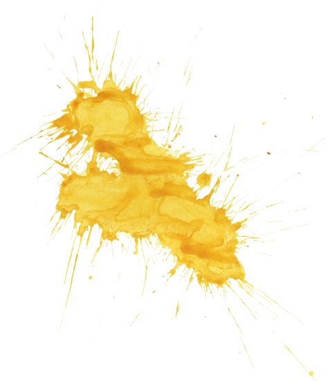 Yellow Watercolor Splatter Png Transparent Onlygfx