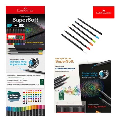 Lapis De Cor Cores Supersoft Faber Castell Desenho Artes