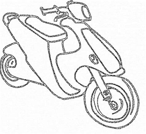 Coloriage Scooter maternelle dessin gratuit à imprimer
