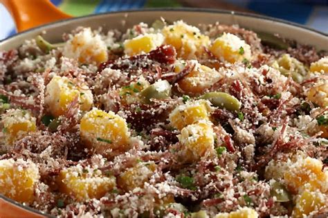 Farofa de carne seca abóbora uma delícia perfeita para seu almoço