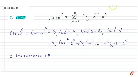 using binomial theorem evaluate ` 102 5` youtube