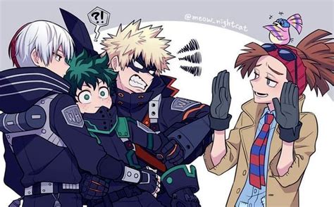 TodoBakuDeku Shouto X Kacchan X Deku BNHA By Meow Nightcat IG