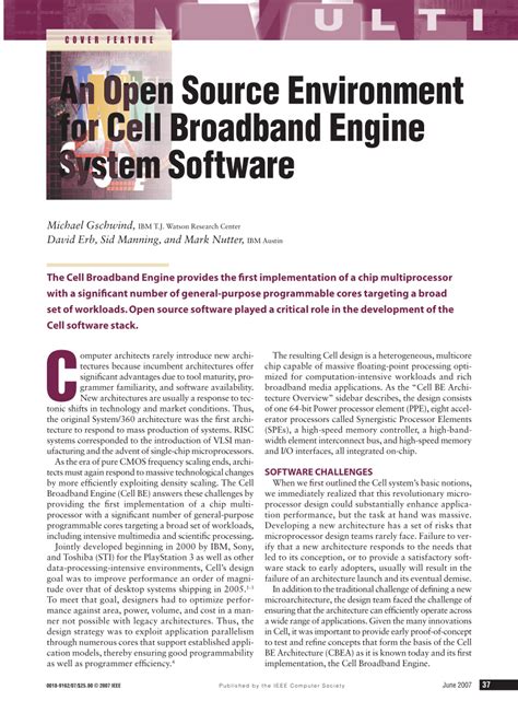 pdf an open source environment for cell broadband engine system software