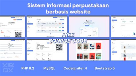 sistem informasi perpustakaan berbasis web php codeigniter and mysql free source code youtube