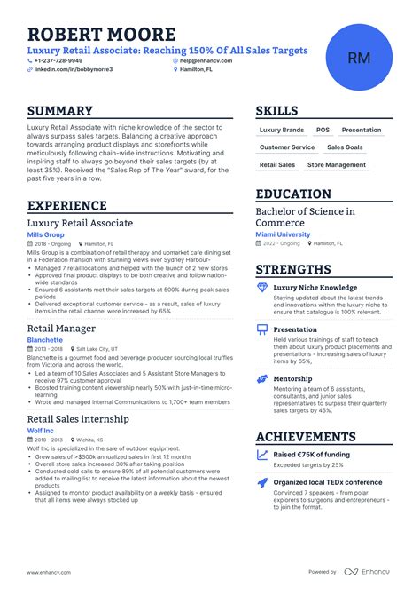 5 Luxury Retail Resume Examples Guide For 2023