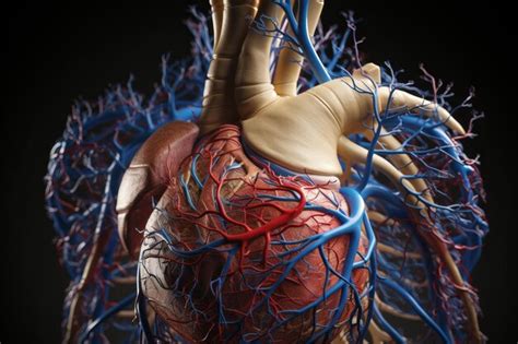 Anatomie Cardiaque Illustration Détaillée De La Circulation Sanguine