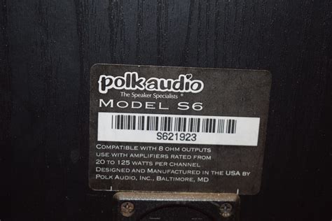 Polk Audio Speakers Model S Vintage Audio Exchange