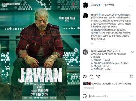 Shah Rukh Khan Unveils Poster Of Jawan Theprint Anifeed