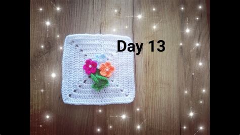 Dzień 13 kwadrat babuni na szydełku crochet granny square day 13