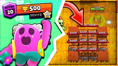 10 SEVİYE SPİKE ile 500 KUPA İÇİN SAVAŞIYORUM Brawl Stars YouTube