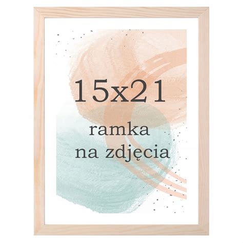 Ramka na zdjęcia 15x21 drewniana sosnowa ramki A5 ERLI pl