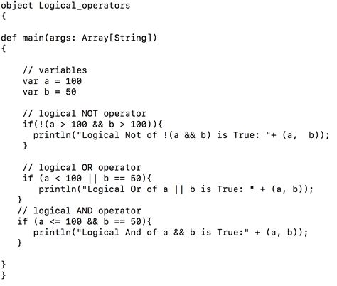 operators in scala datacamp