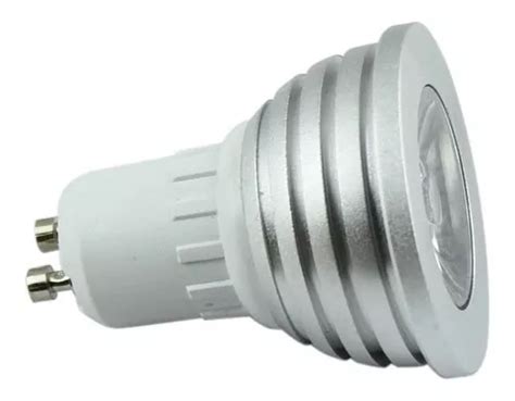 Lâmpada Dicroica Gu10 Led Rgb 3w Bivolt Controle Remoto Cor Da Luz Rgb