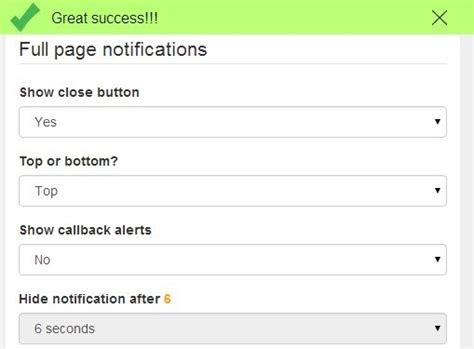 create a fullpage and responsive notification box with jquery and css3 jquery plugin