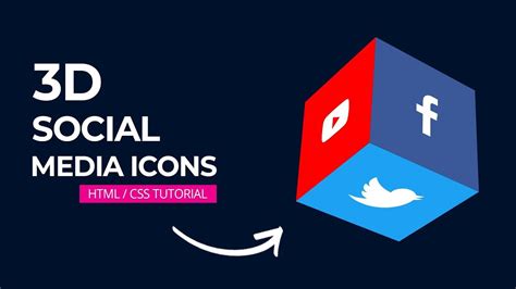 CSS 3D Social Media Icon Hover Effects Font Awesome Icons 2021