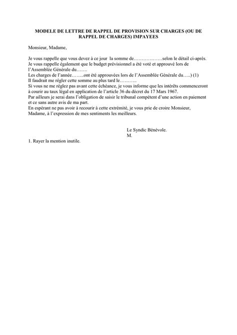 Lettre De Rappel Administrative